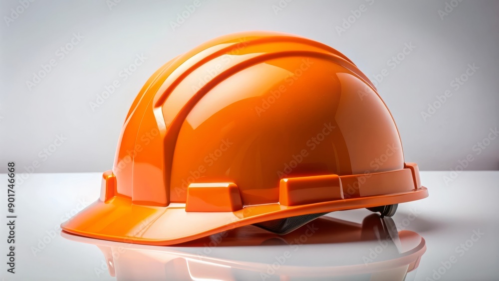 Orange hard hat symbolizing safety and occupational protection for ...