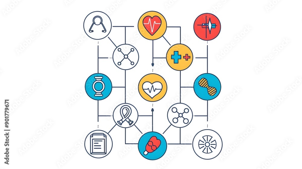 Minimalist Icons for Health and Medical Workflow Diagrams and ...