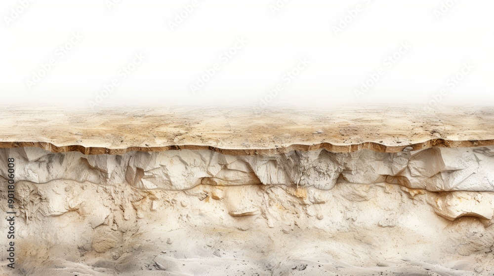 Detailed cross-section of earth layers showcasing geological strata and ...