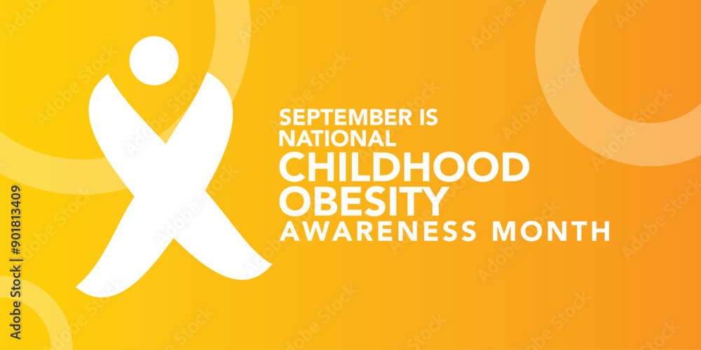 September is National Childhood Obesity Awareness Month background ...