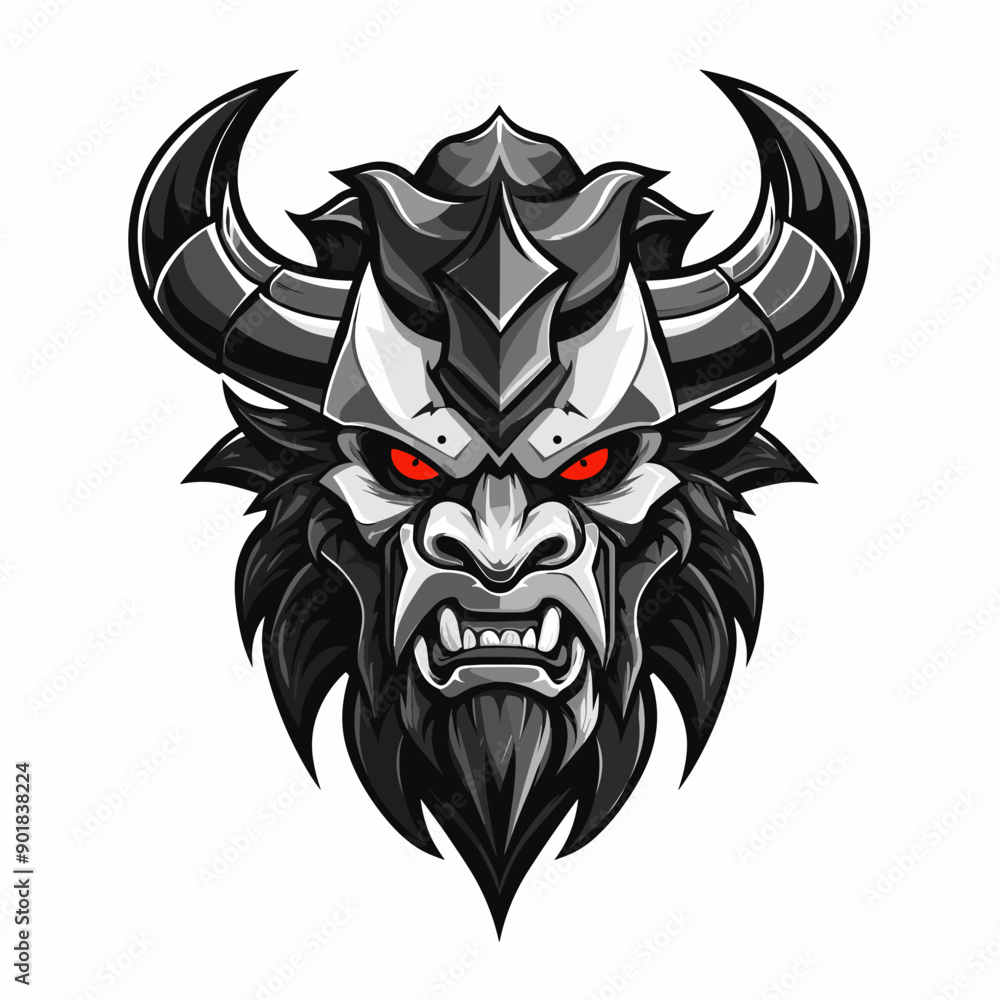 Berserker vector mascot logo design with modern illustration concept ...