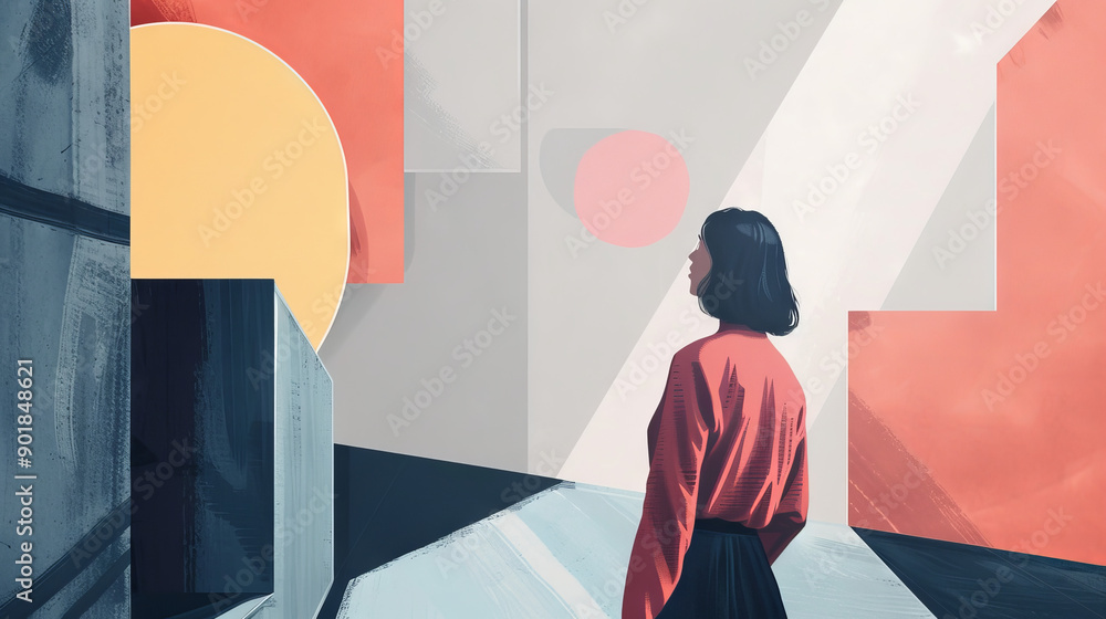 Highlight a graphic design project that uses minimal text, ample white ...