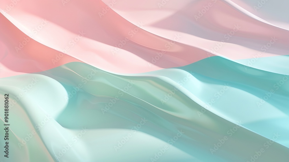 A pastel-themed abstract background with metal texture, featuring empty ...
