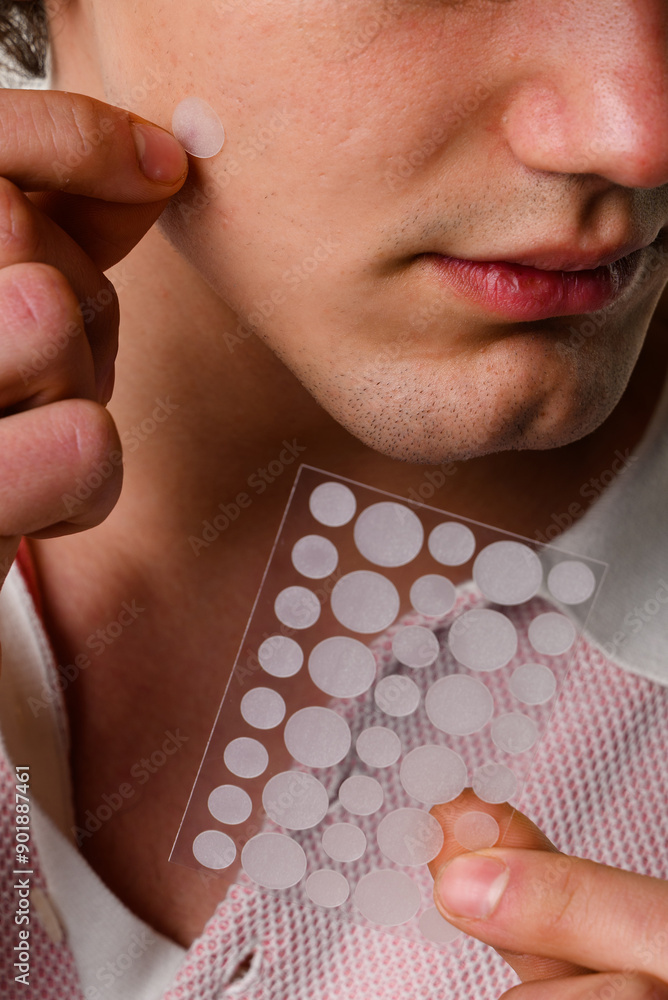 Dermatological acne patches or stickers to absorb excess fluids from ...