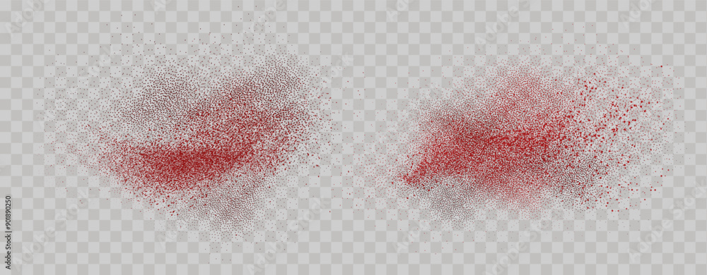 Grainy scatterings of spicy burst . Splashes of red pepper powder ...