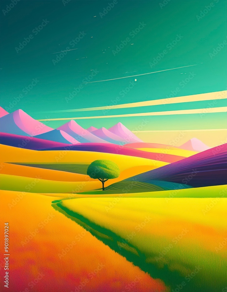 simple nature themed phone screensaver Stock Illustration | Adobe Stock