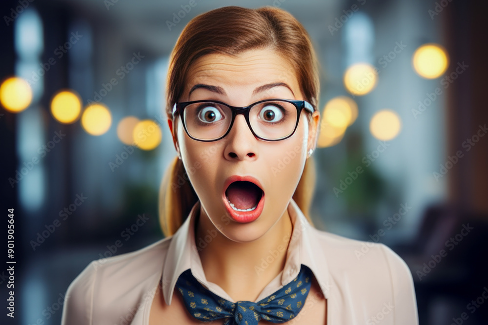 woman with shocked face stunned woman looking at the camera. Woman ...