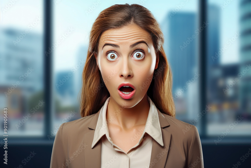 woman with shocked face stunned woman looking at the camera. Woman ...