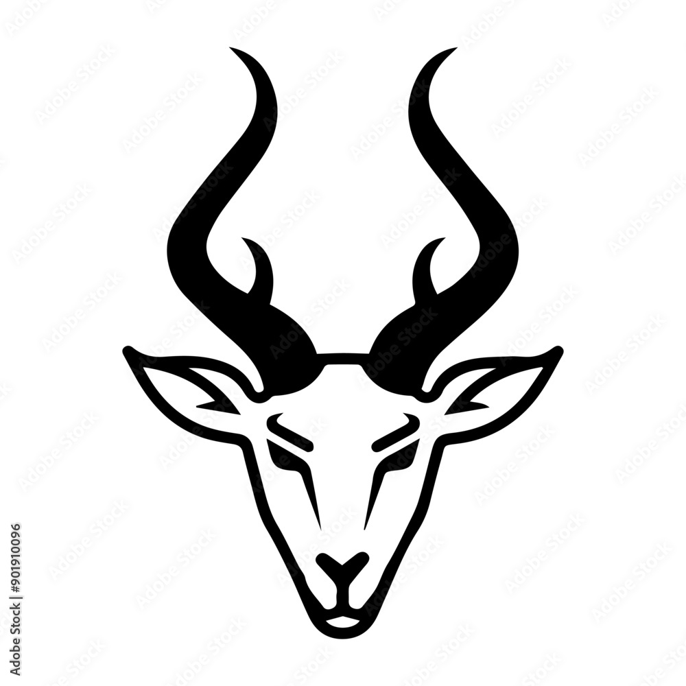 Faun icon or modern line symbol. Vector line art and icon design with ...