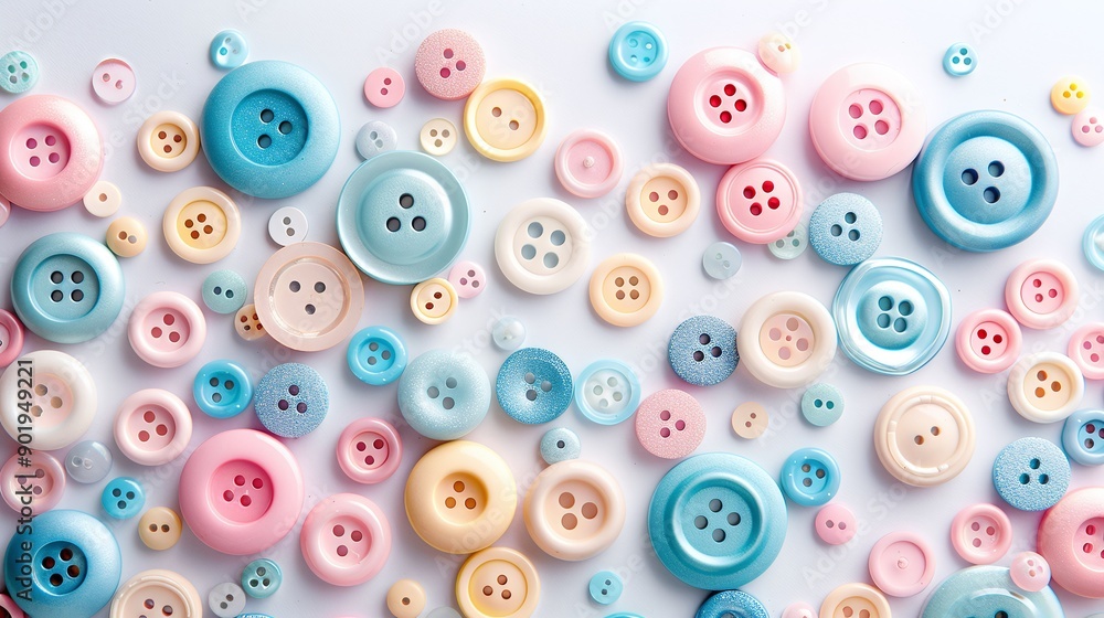 Pastel Buttons Background, High-Resolution Image of Colorful Buttons ...