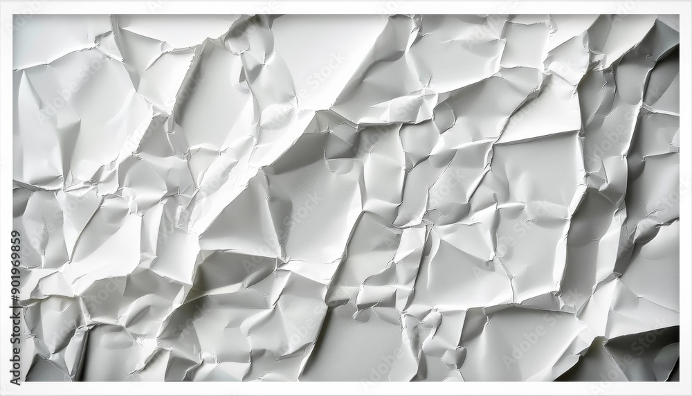 Embossed paper poster texture with crumpled and creased edges, adding ...