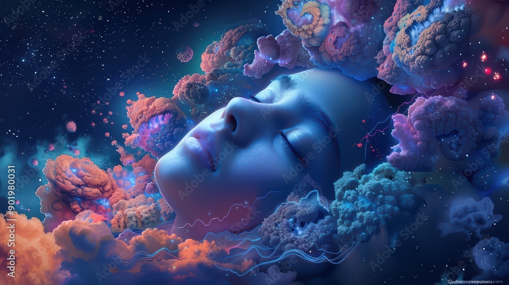 Infographic of the different stages of sleep, including NREM and REM ...