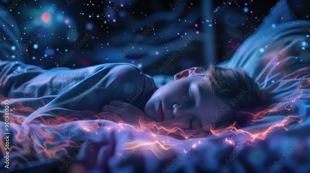 Infographic of the different stages of sleep, including NREM and REM ...