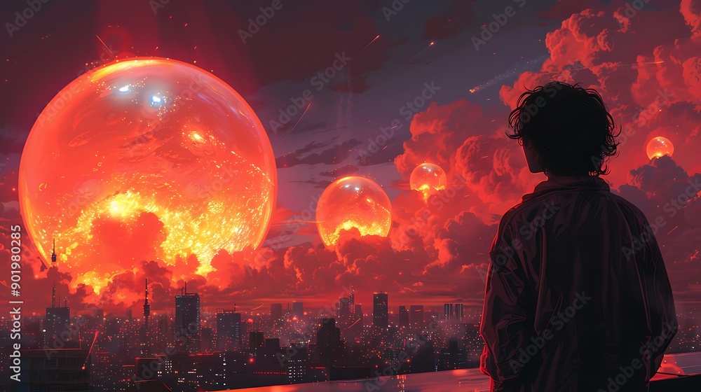 Minimalistic depiction of the first dimension with a Korean researcher ...