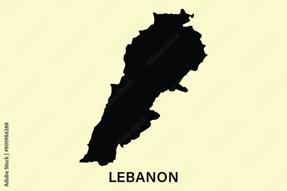 Lebanon maps for design, map of continent Stock Vector | Adobe Stock