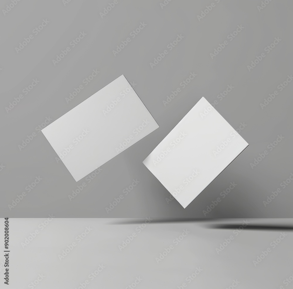For mockups and design presentations, white 3d visiting card template ...