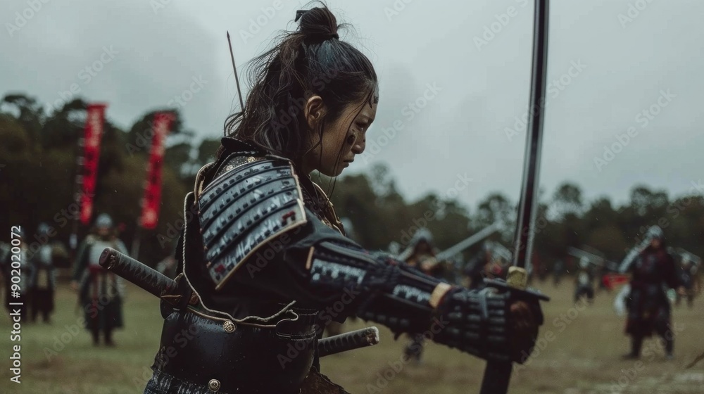 Historical depiction - japanese samurai portrait, essence of warrior's ...