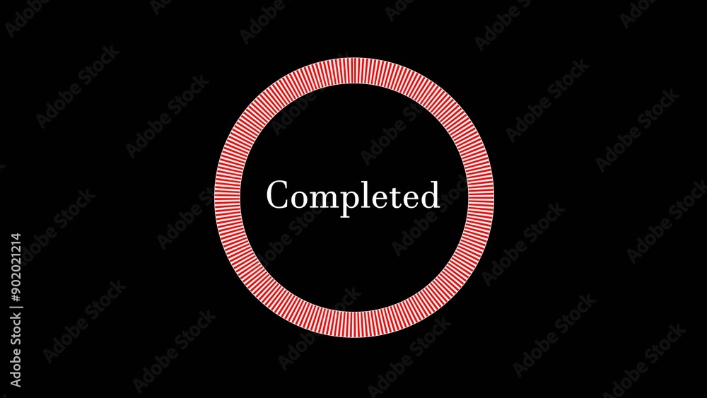 Completed loading bar. Circle loading bar. Stock Illustration | Adobe Stock