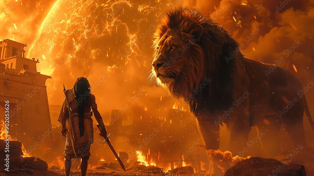 Epic of gilgamesh poster digital art showcase ancient legend hero's ...