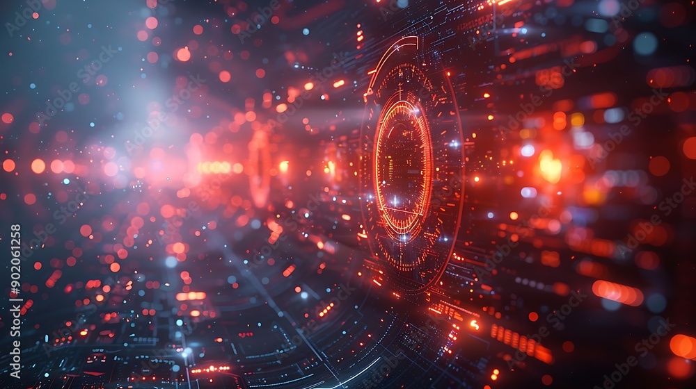 Futuristic advertising concept an ebusiness integrating digital ...