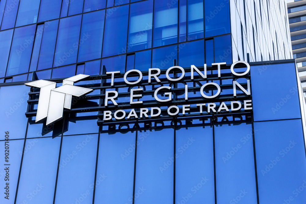 Toronto Canada, July 26, 2024; The sign on the new Toronto Board of ...
