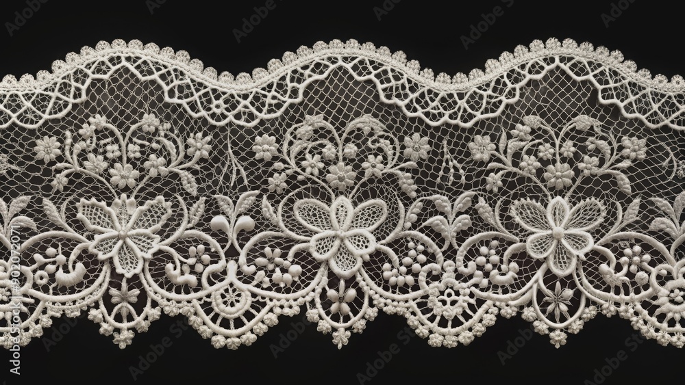 Elegant white lace overlay on a luxurious black background , elegant ...