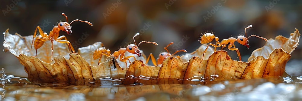 Construction of a floating ant raft by Solenopsis geminata ants using ...
