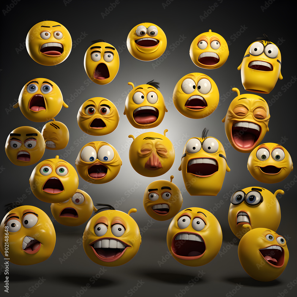 A Comprehensive Collection of Diverse Emoji Expressions Showcasing a ...