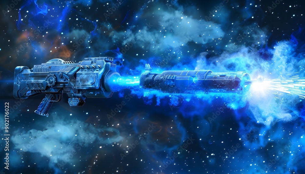 Gun shot with fire and smoke. Weapon firing effects. Vector realistic ...