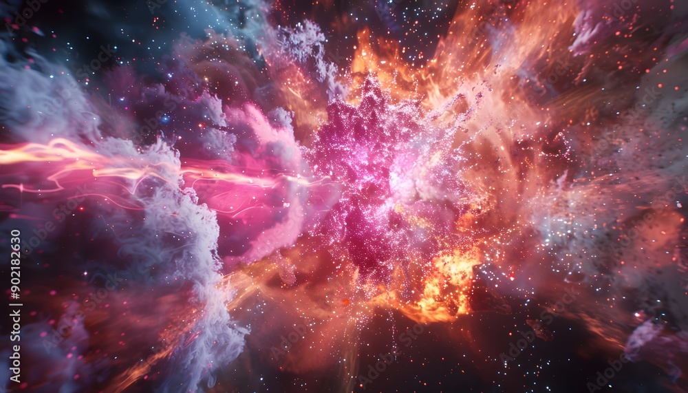 Gun shot with fire and smoke. Weapon firing effects. Vector realistic ...