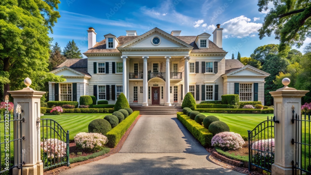Foto de Luxurious colonial-style mansion in Greenwich, Connecticut ...