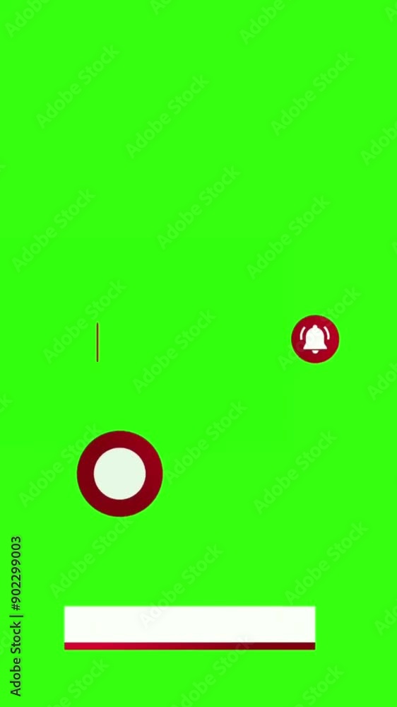 3D animated Youtube Subscribe Button green screen background Vertical ...