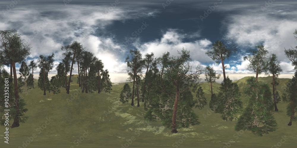 HDRI, environment map , Round panorama, spherical panorama, equidistant ...