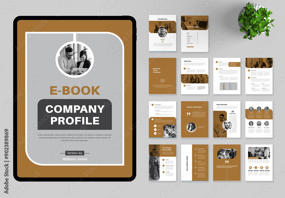 Business Profile Ebook Template Layout Stock Template | Adobe Stock