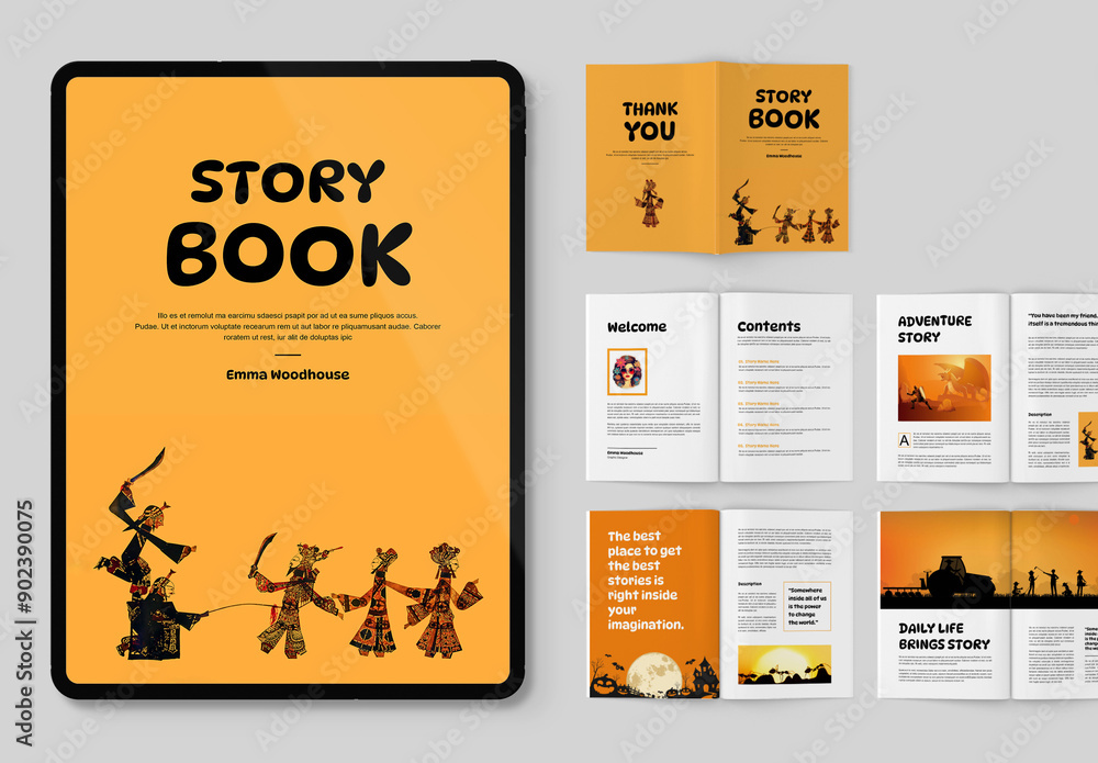 Creative Story Book Шаблон Stock | Adobe Stock