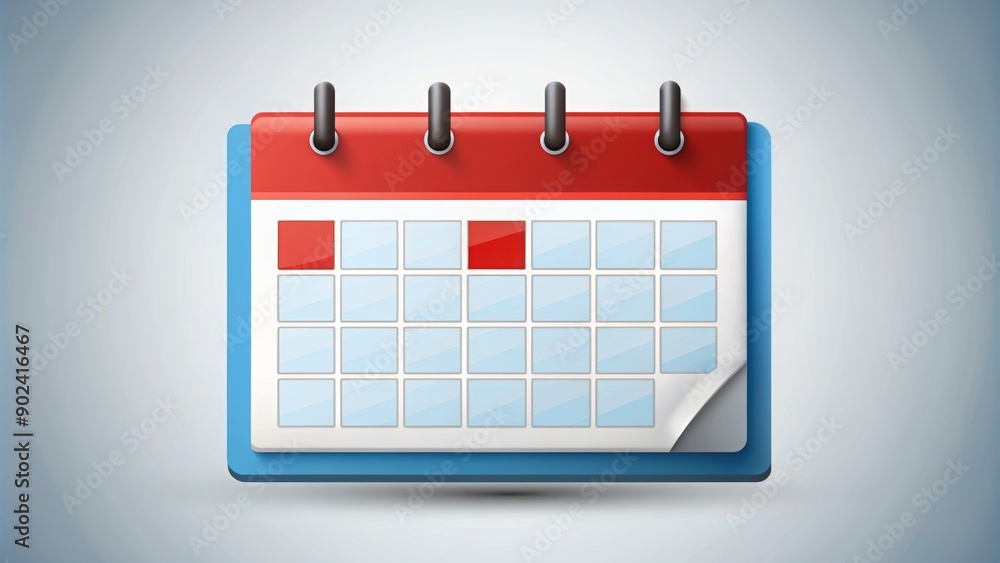 Upscaled calendar icon for scheduling and time management, calendar ...