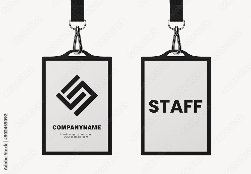Minimal Name Tag Mockup Stock Template | Adobe Stock