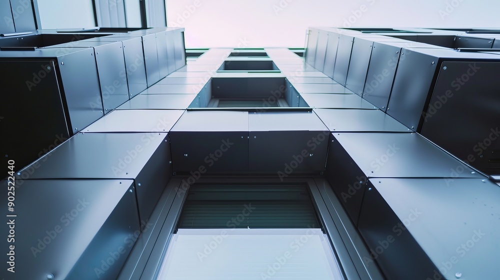 A building's facade featuring sandwich panels with PIR insulation that ...