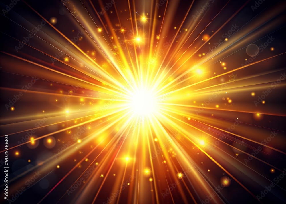 Vibrant sunburst with radiant light rays and subtle lens flare ...