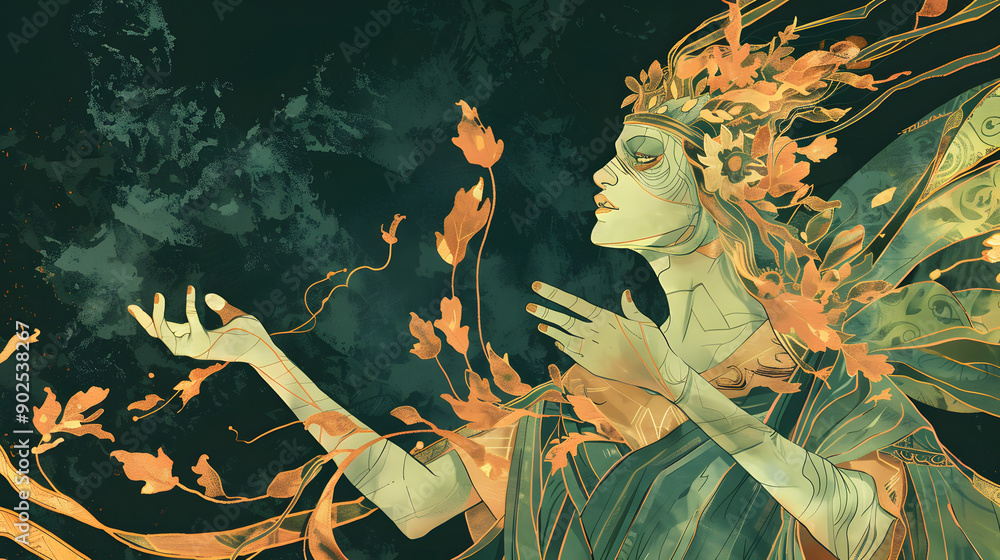 Greek god and goddess Persephone illustration, Persephone goddess and ...