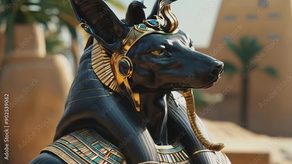 Anubis is a deity of Ancient Egypt with the head of a jackal and the ...