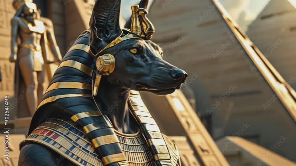 Anubis is a deity of Ancient Egypt with the head of a jackal and the ...