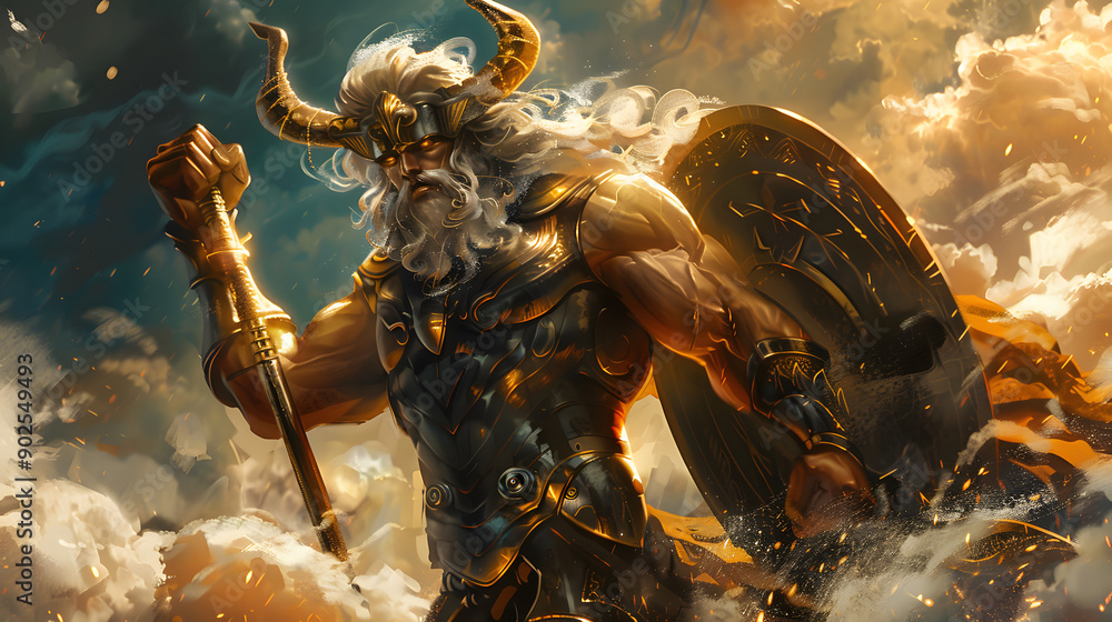 Greek god Ares illustration, Ares, is the Greek god of war. He is one ...