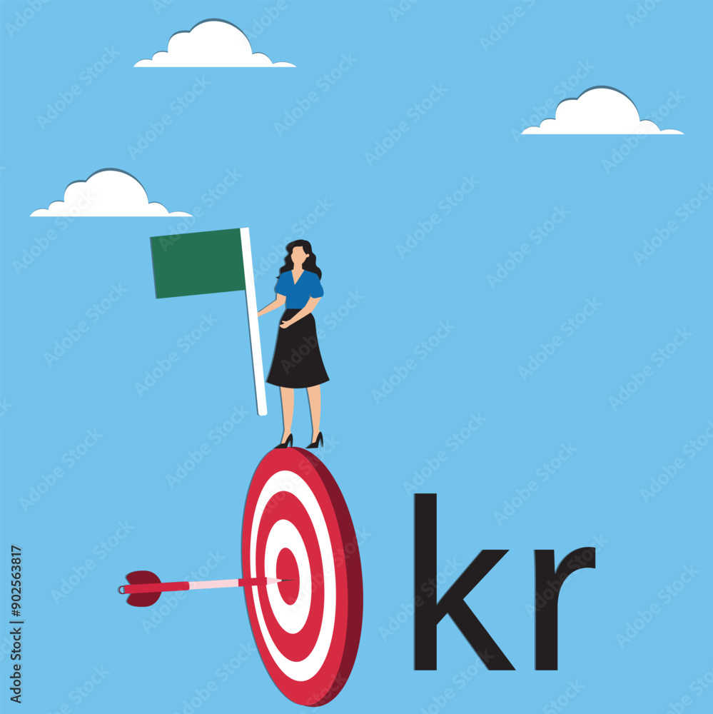 OKR objective and key result framework to measure success and ...