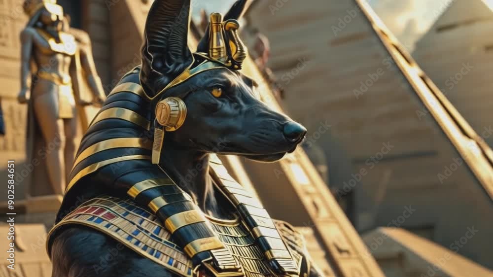 Anubis is a deity of Ancient Egypt with the head of a jackal and the ...