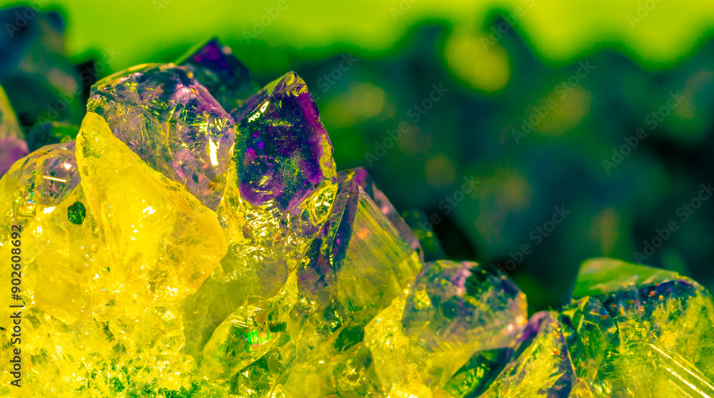 Multi-colored crystal mineral stone. Gems. Mineral crystals in the ...