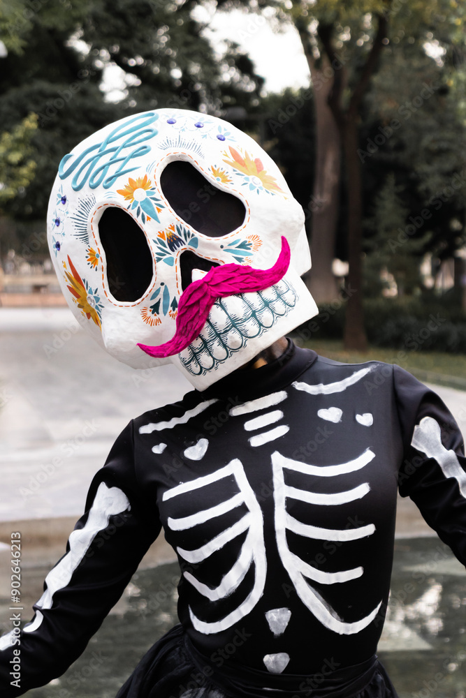 Catrin in traditional attire celebrates Day of the Dead Stock Photo ...