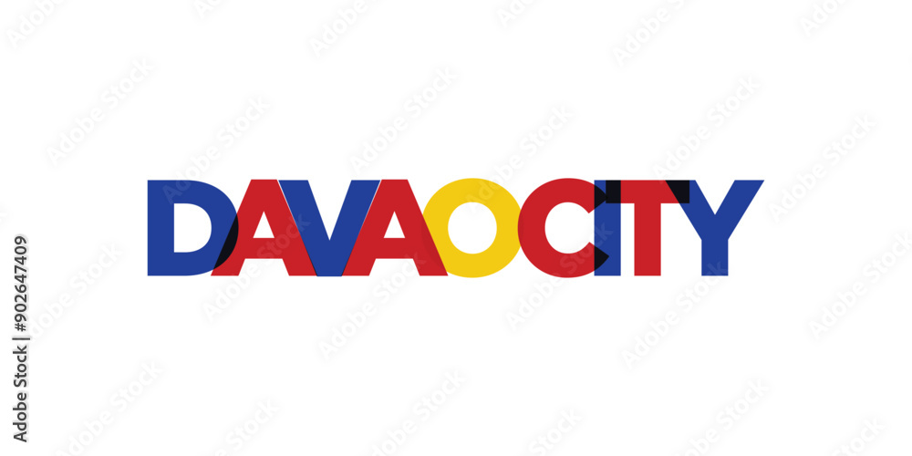 Davao City in the Philippines emblem. The design features a geometric ...