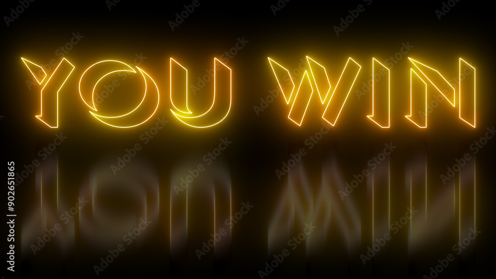 You Win text animation in high resolution. Easy to put into any video ...