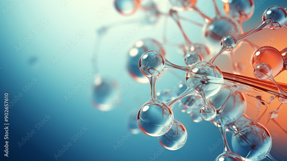 Molecular water bubbles closeup: 3d science background wallpaper ...